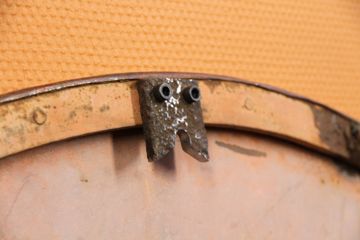 Proantic: Antique Working Tower Clock Dial With Gold Leaf Plated Hands