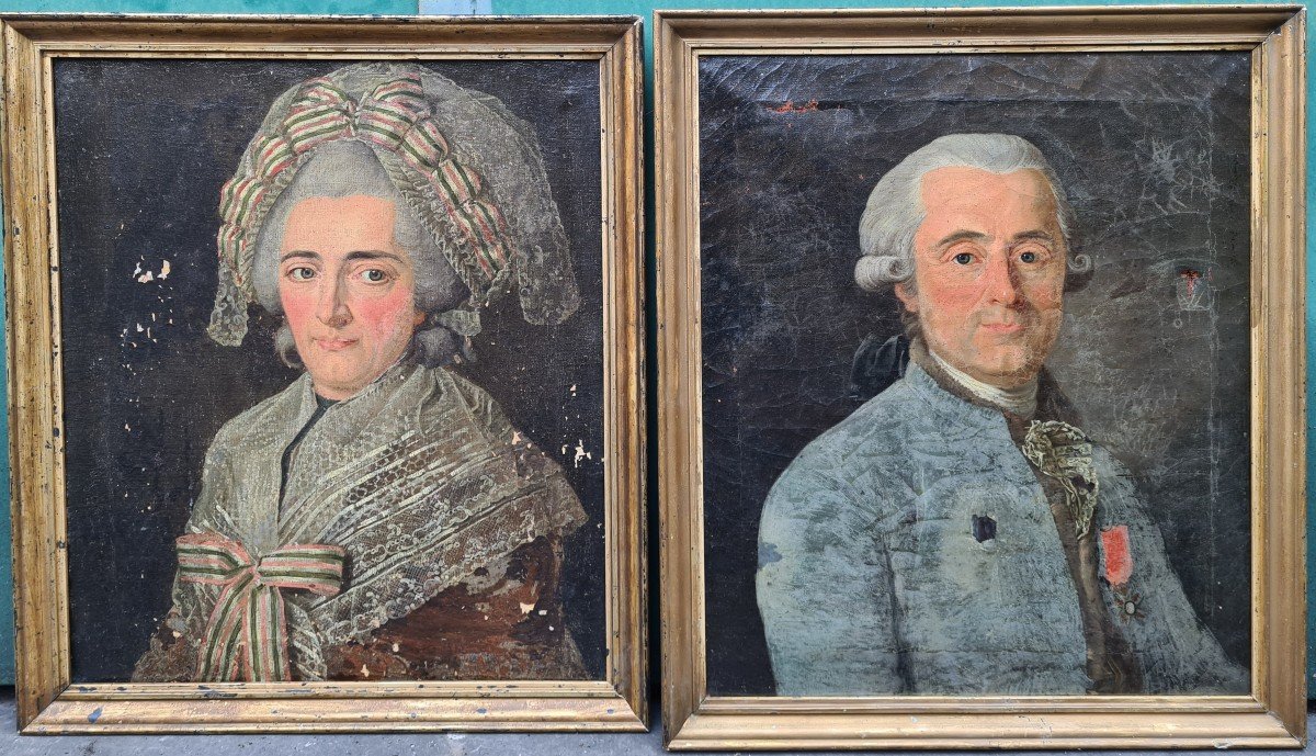 Proantic: Paire De Portraits XVIIIe Siecle