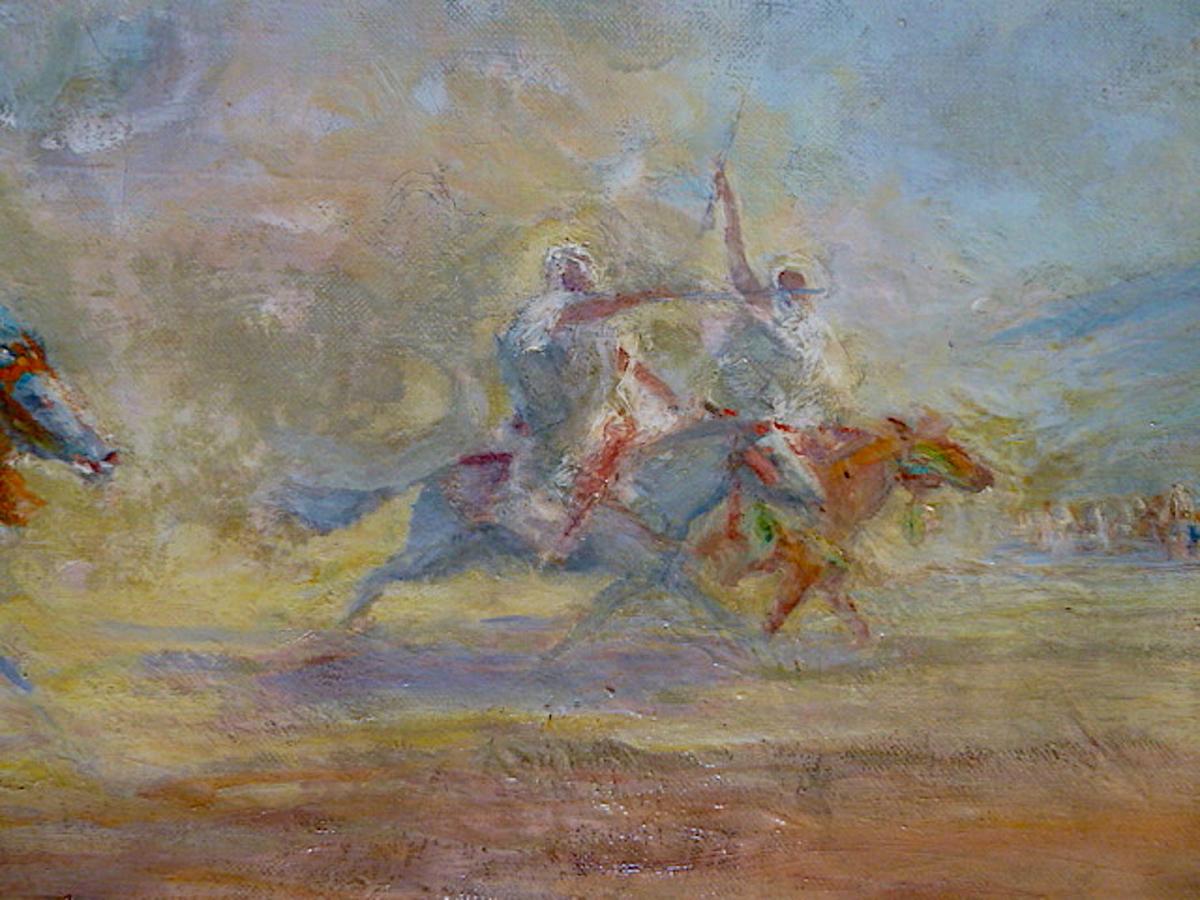 H Le Maire Orientaliste Fantasia Maroc Cavaliers XX - Tableaux ...
