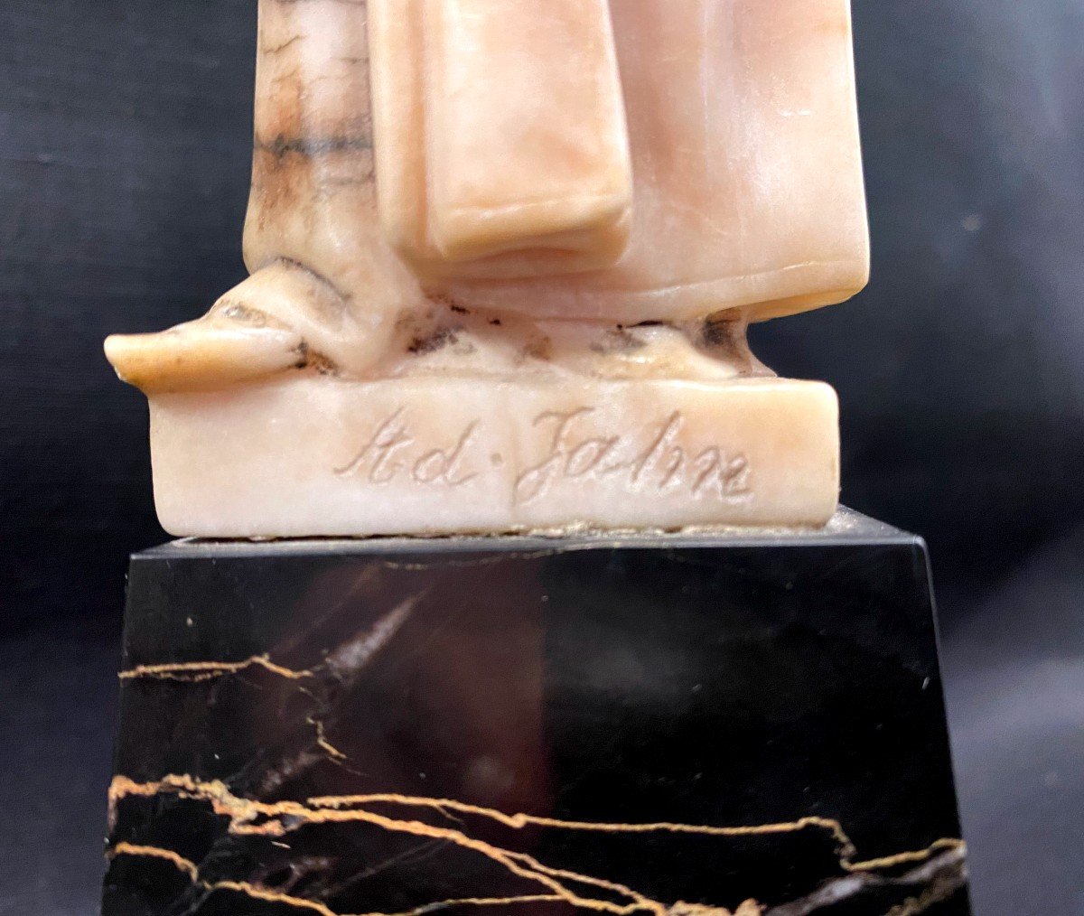 Proantic: Adolf JAHN (1858 - 1941)- Fine Sculpture En Marbre Signée