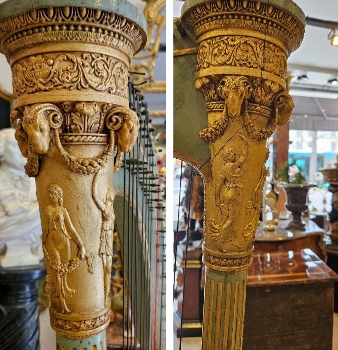 Proantic: Harpe Signée "naderman à Paris" Datée 1820 Début XIX èm