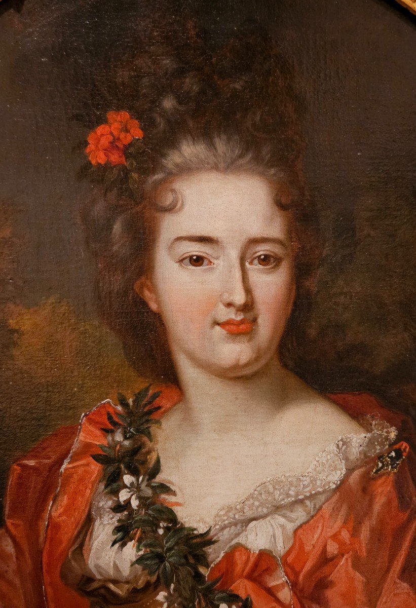 Proantic: Portrait Of "marie-anne De Bourbon" Regency Period Early 18t