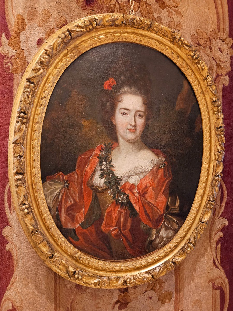 Proantic: Portrait Of "marie-anne De Bourbon" Regency Period Early 18t