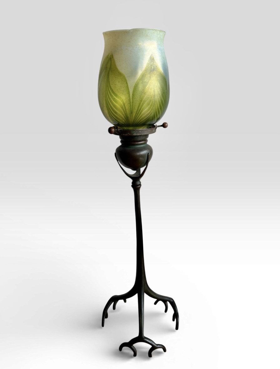 Proantic: Tiffany - Bronze "root" Candlestick