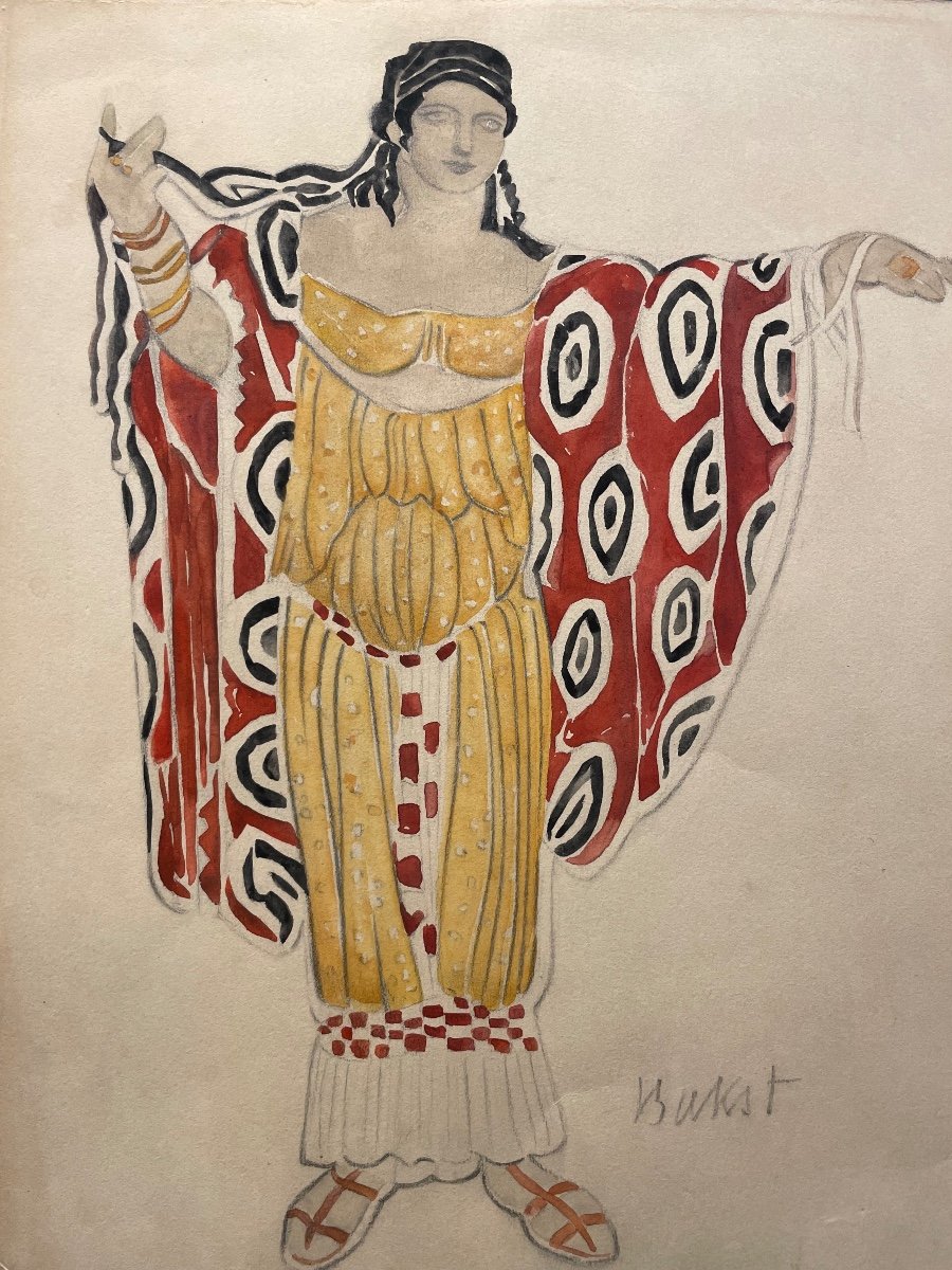 Proantic: Léon Bakst (1866-1924), Aquarelle Signée