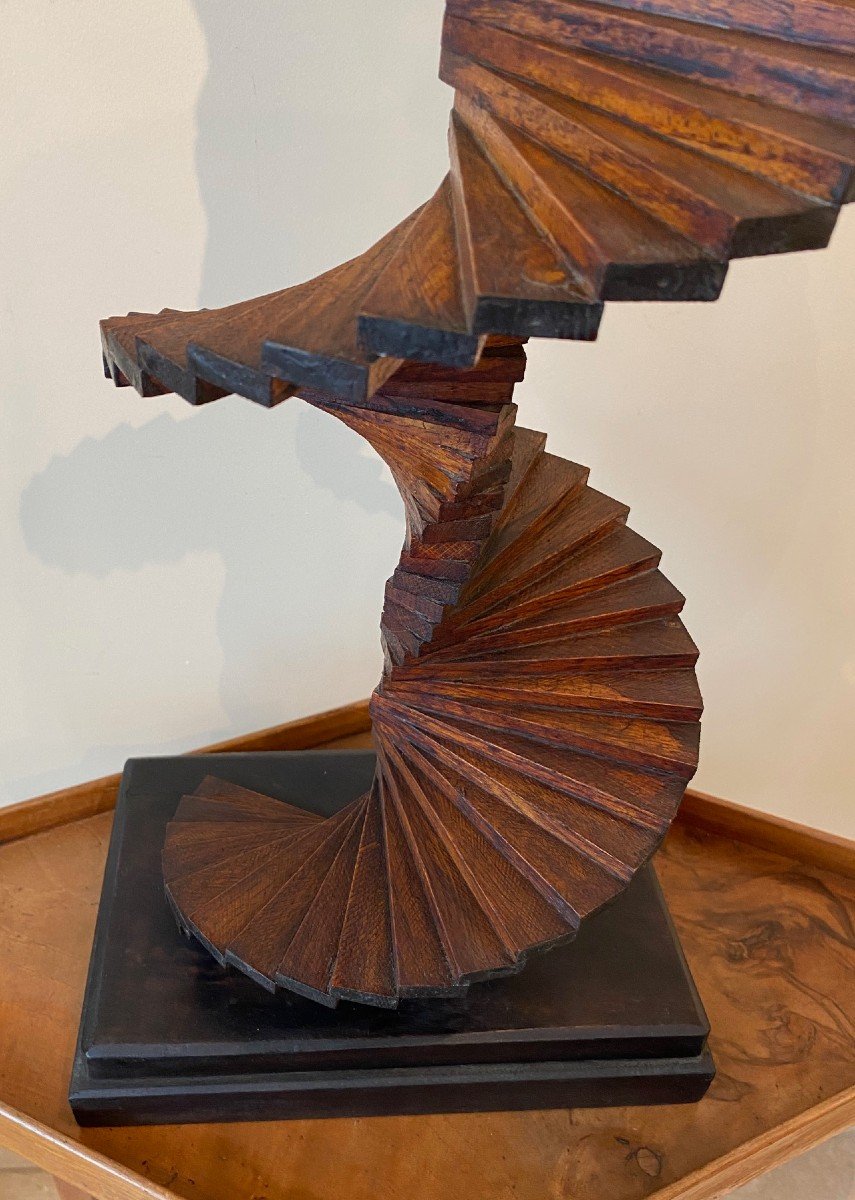 Proantic: Large Model Of Staircase Early 20th Century
