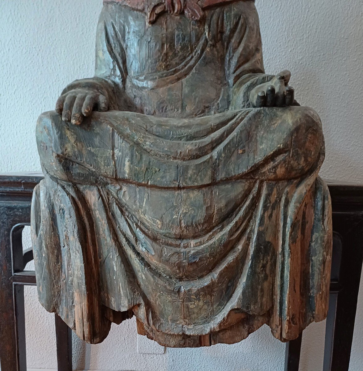 Proantic: Great Lohan, Lacquered Wood, China, Qing.