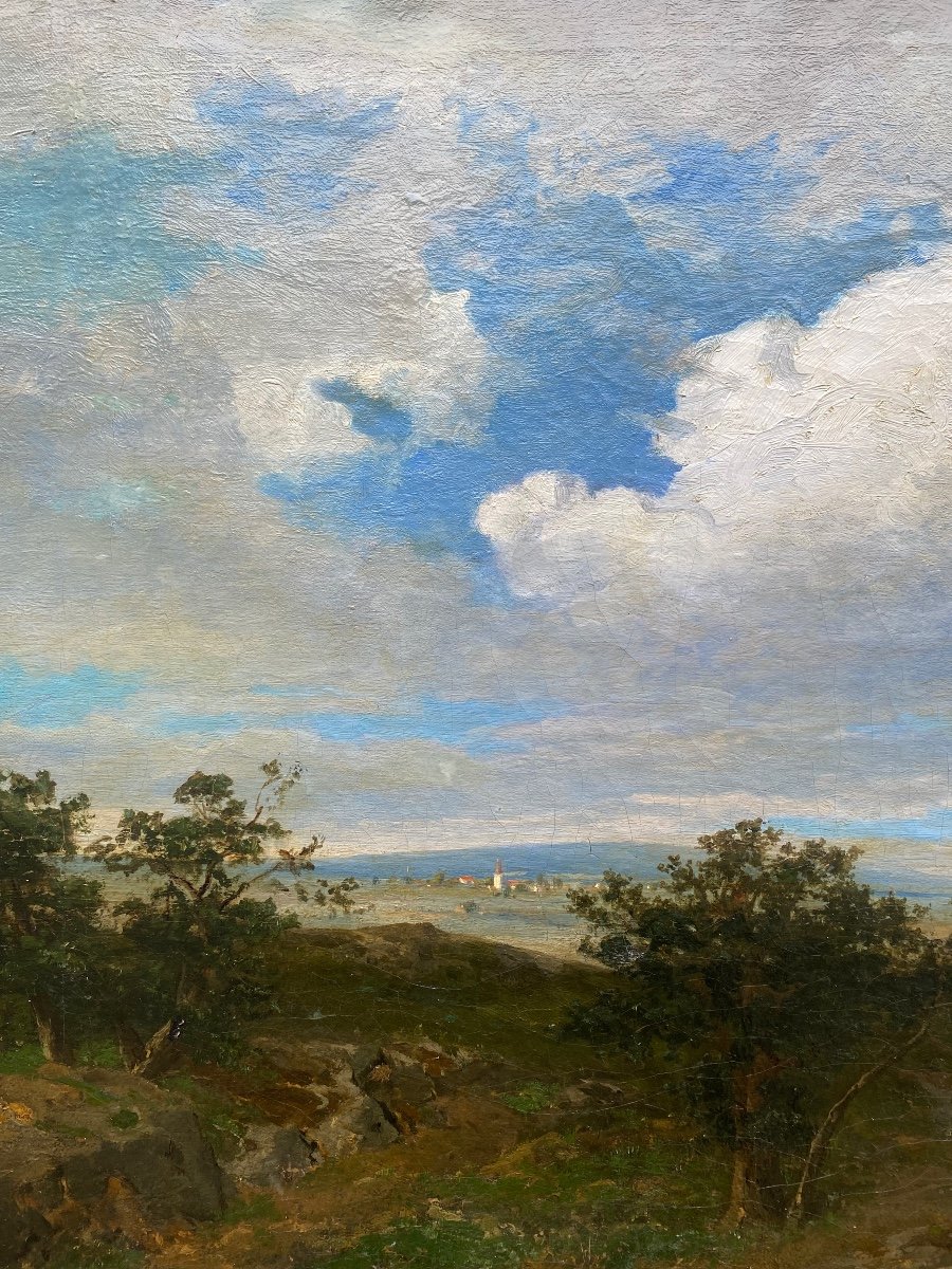 Proantic: Georg Hesse (1845-1920) 19th Century Large Landscape German