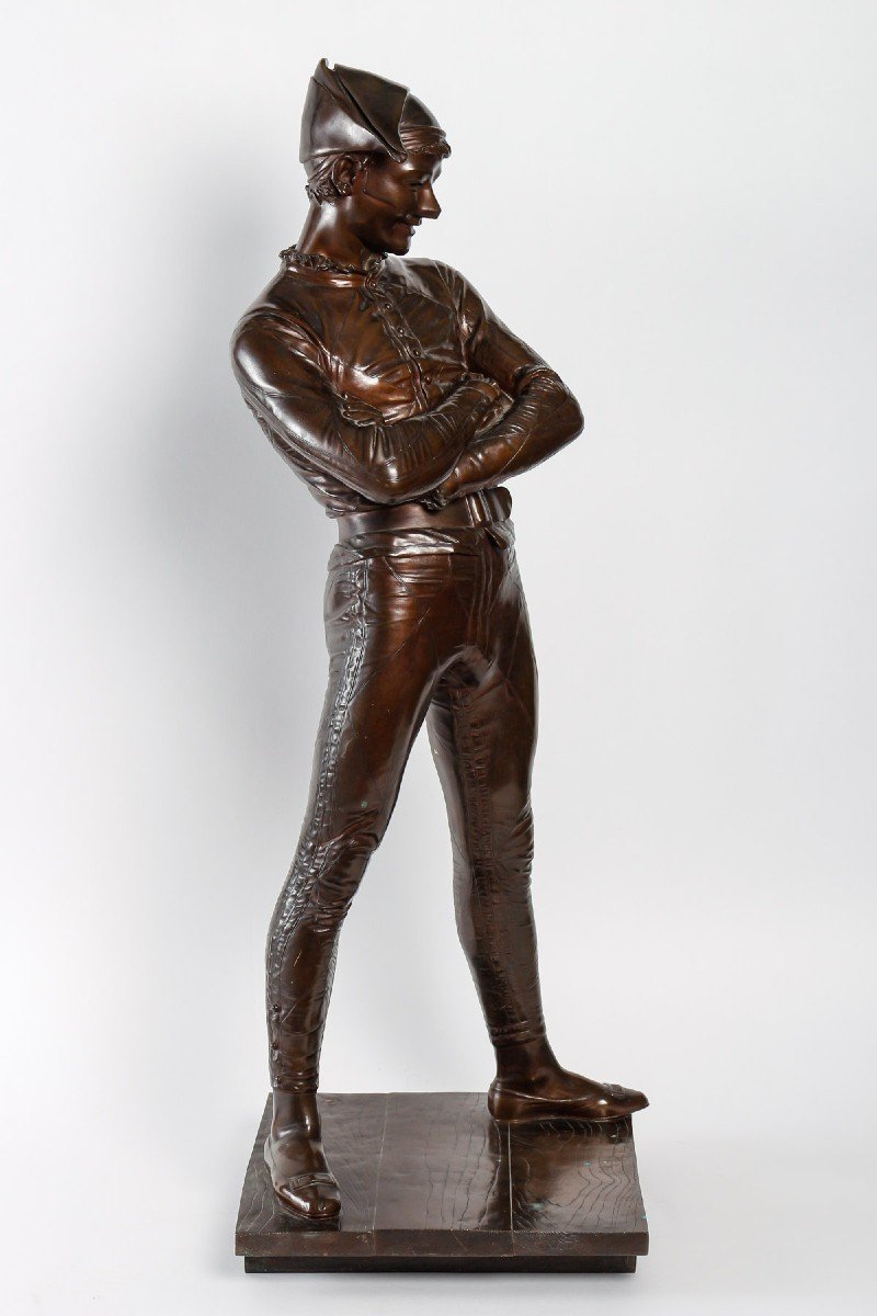 Proantic: Harlequin Bronze Sculpture