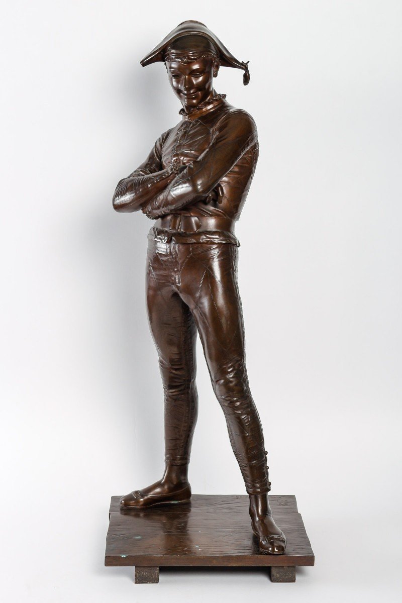 Proantic: Harlequin Bronze Sculpture