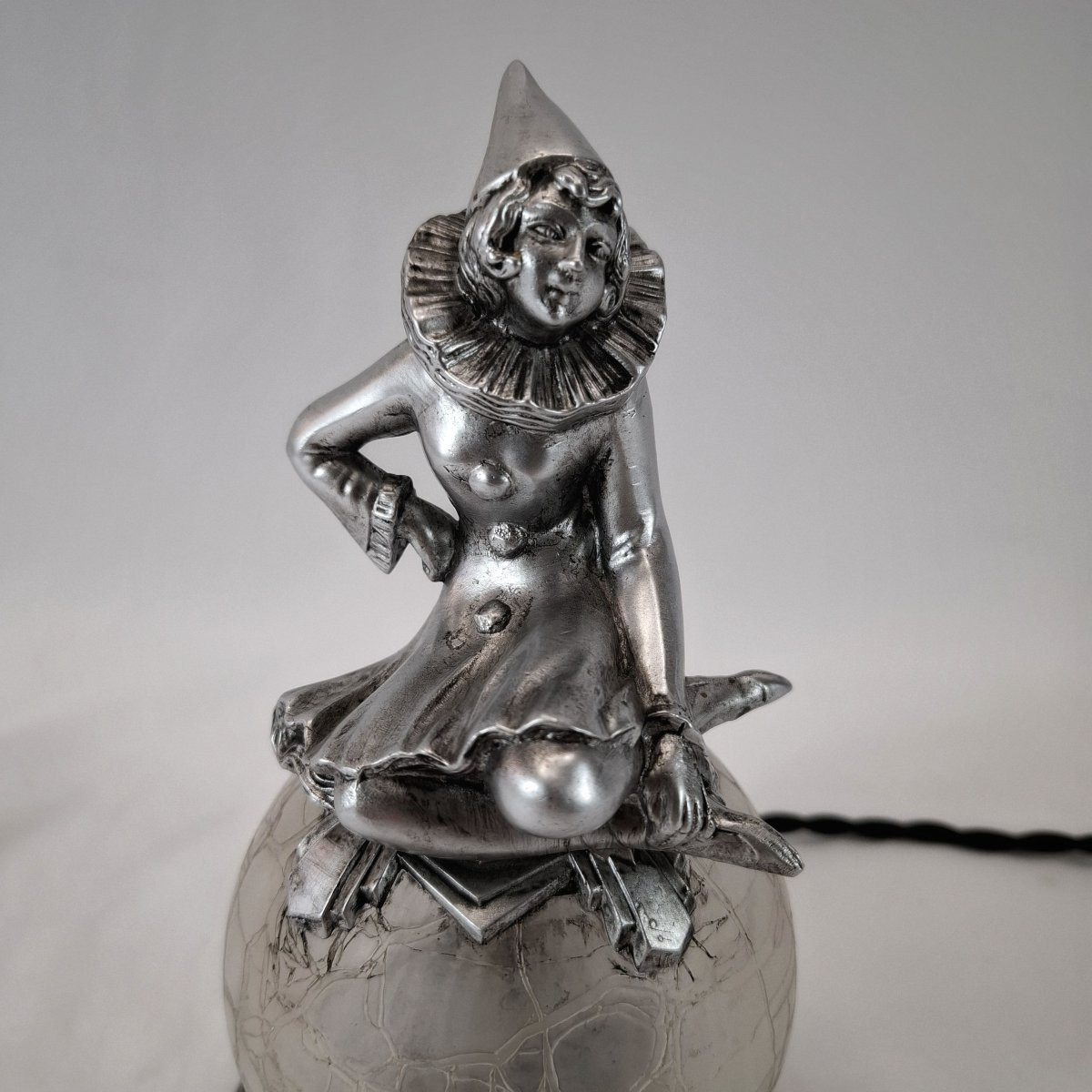 Proantic: Art Deco Columbine Night Light - Art Deco Period - Crackled