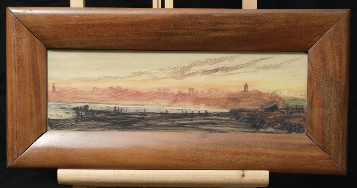 Proantic: Watercolor Sunset Over The City Of Algiers - Paul Cirou - 20
