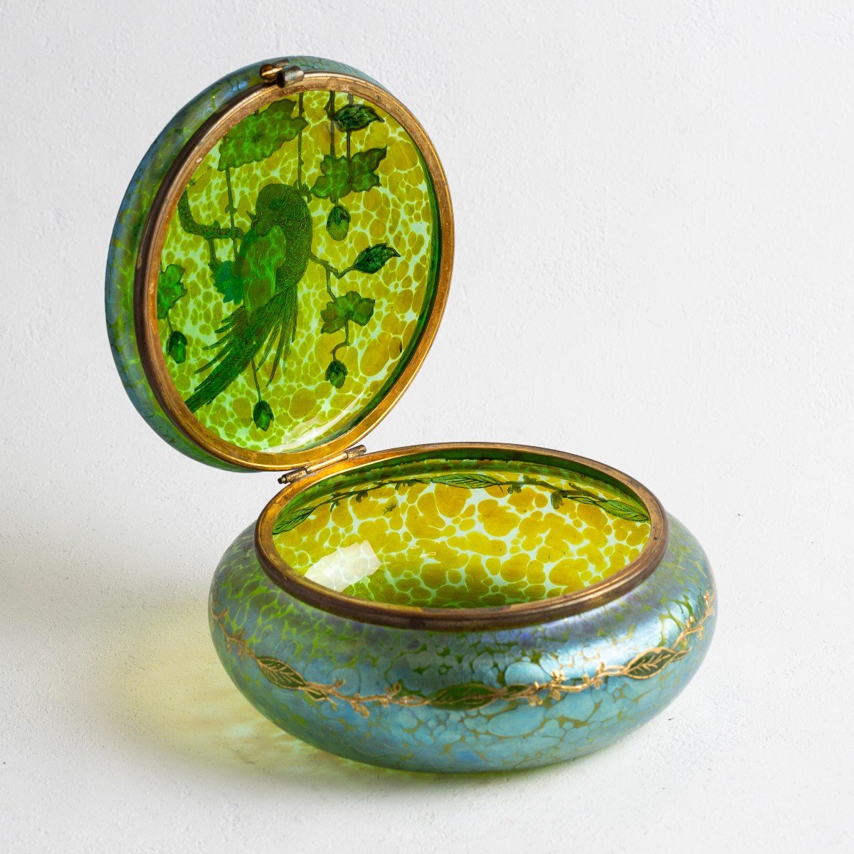 Proantic: Japanese Style Blue Glass Candy Box