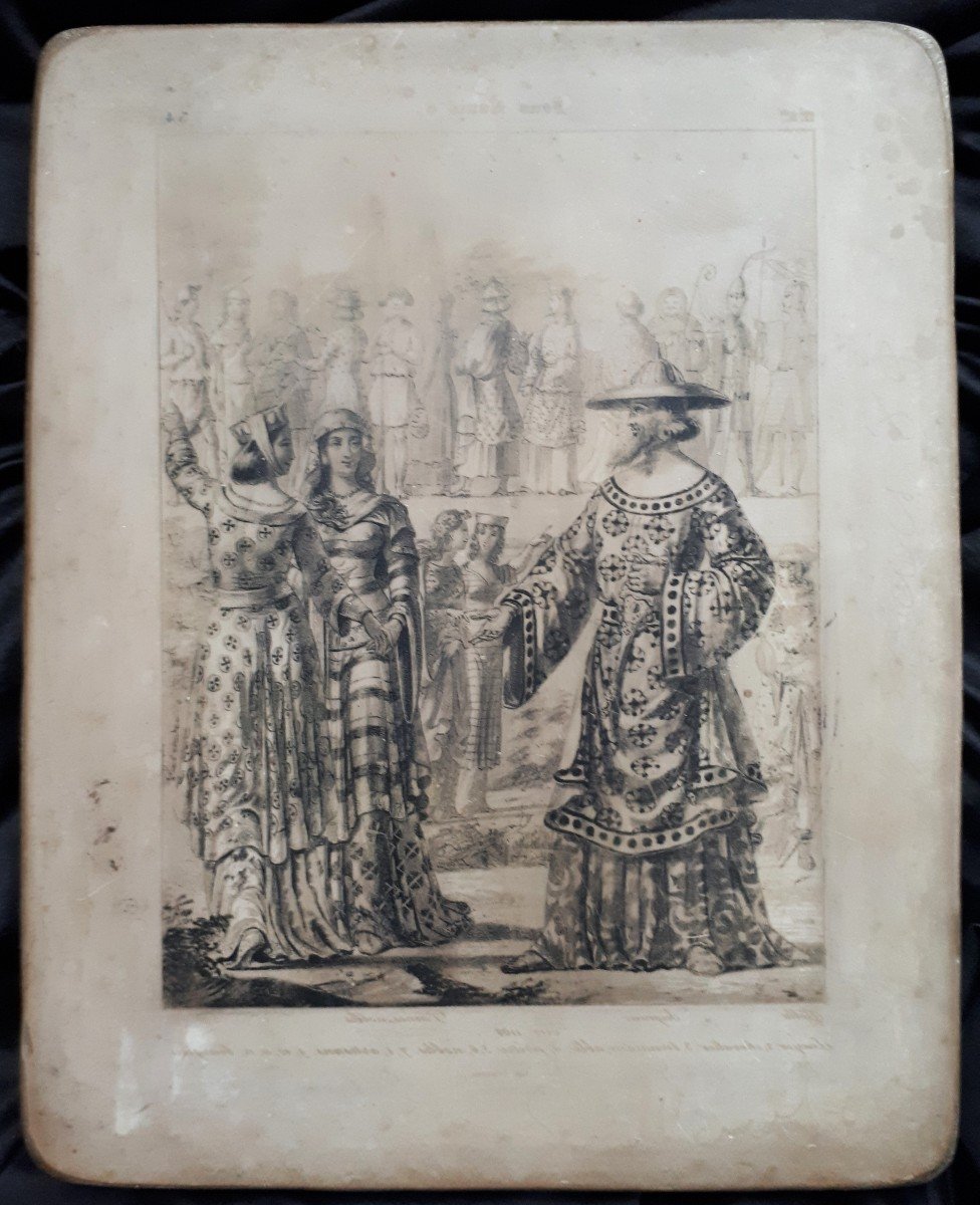 Proantic: Pierre Lithograph By Herbé Charles Auguste - History Of Cos