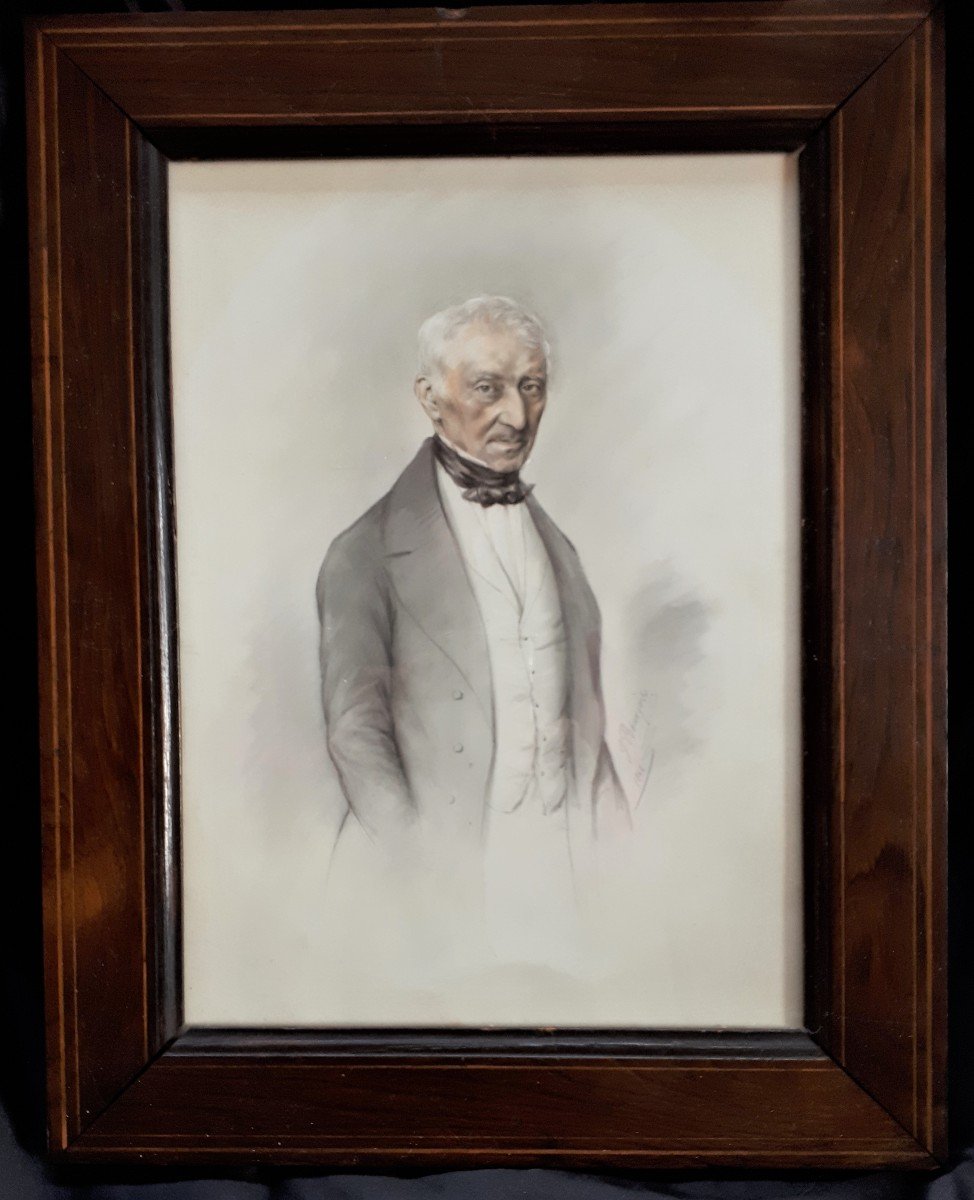 Bourgois J. - Portrait Of A Mature Man Under Louis-philippe - 1846