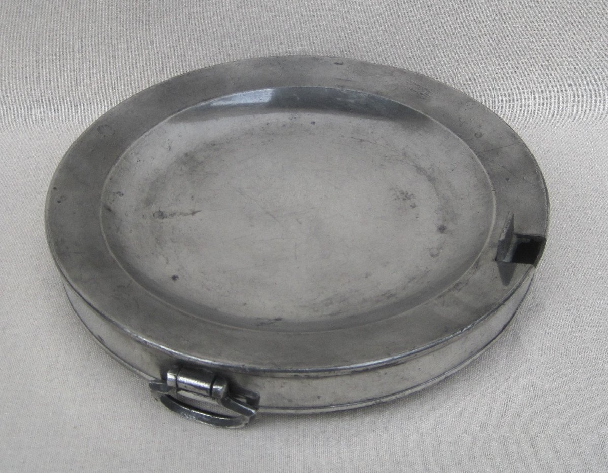 Proantic: Heating Dish, In Pewter. 19th Century.