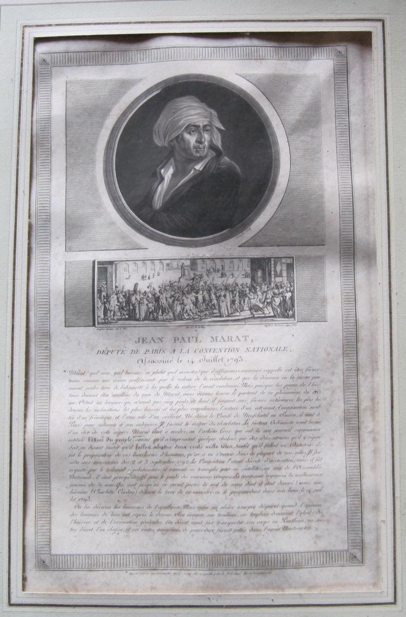Proantic: Charlotte Corday And Jean-paul Marat. Eighteenth-nineteenth