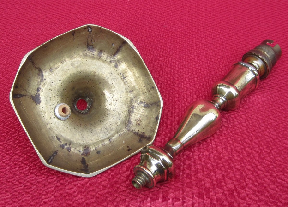 Proantic: Bronze Torch. Late 17th-early 18th Century.