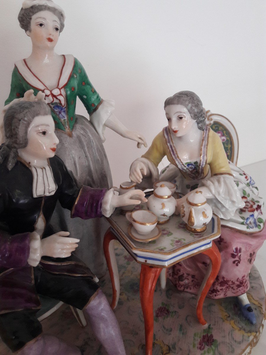 Proantic: Porcelain Group Signed Samson