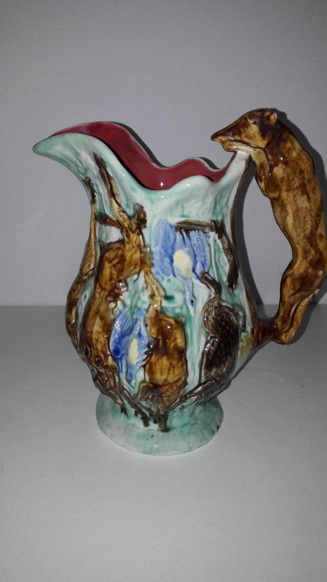 Barbotine Pitcher From Nimy Les Mons