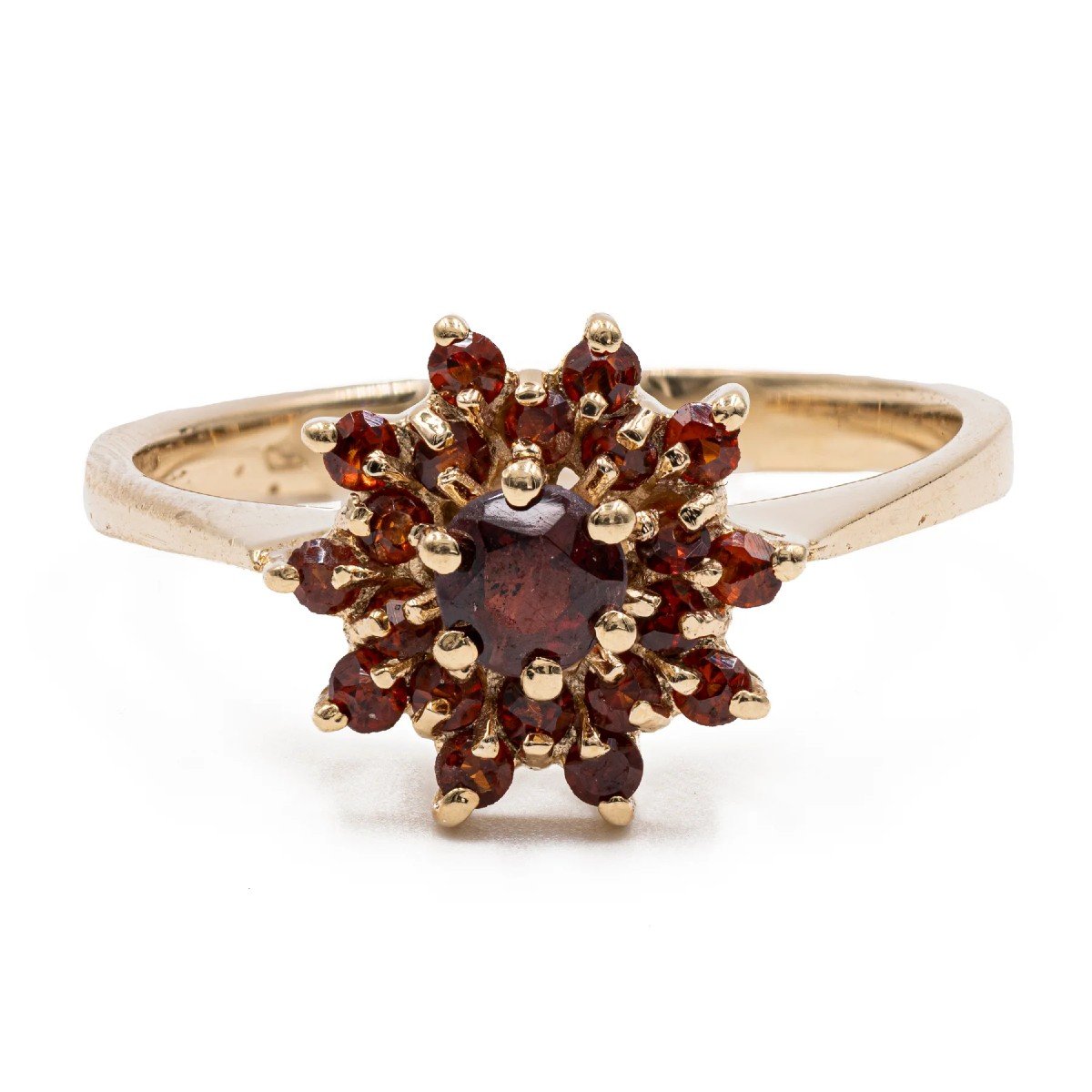Proantic: Vintage 14k Gold Garnet Ring, 60s