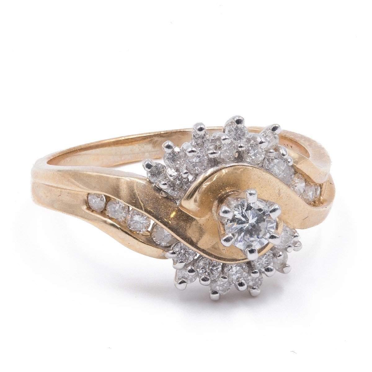 Proantic: Vintage 14k Gold And Diamond Ring