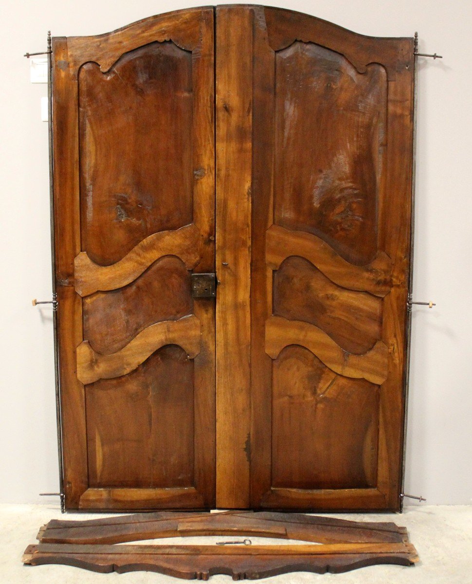 Proantic: Antique Pair Of Louis XV Doors In Walnut - 18th