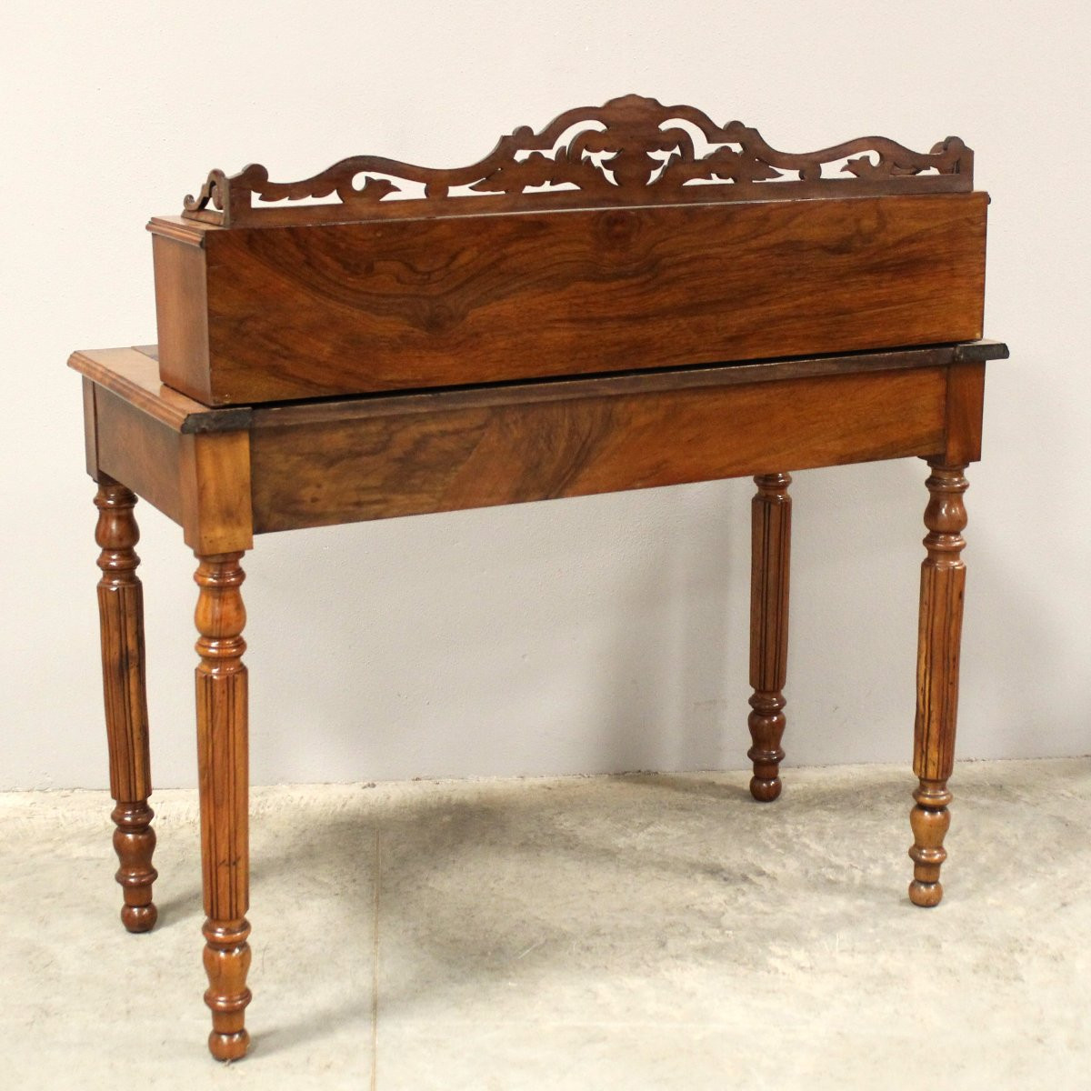 Proantic: Antique Louis Philippe Table Writing Desk In Walnut - 19th