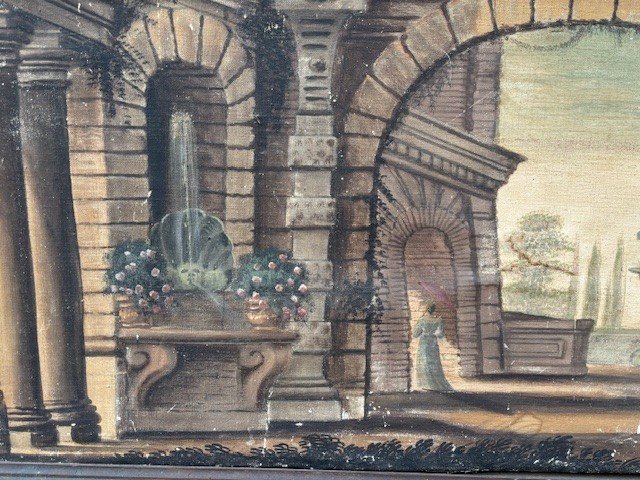 Proantic: Pair Of Tempera Paintings With Period Frames
