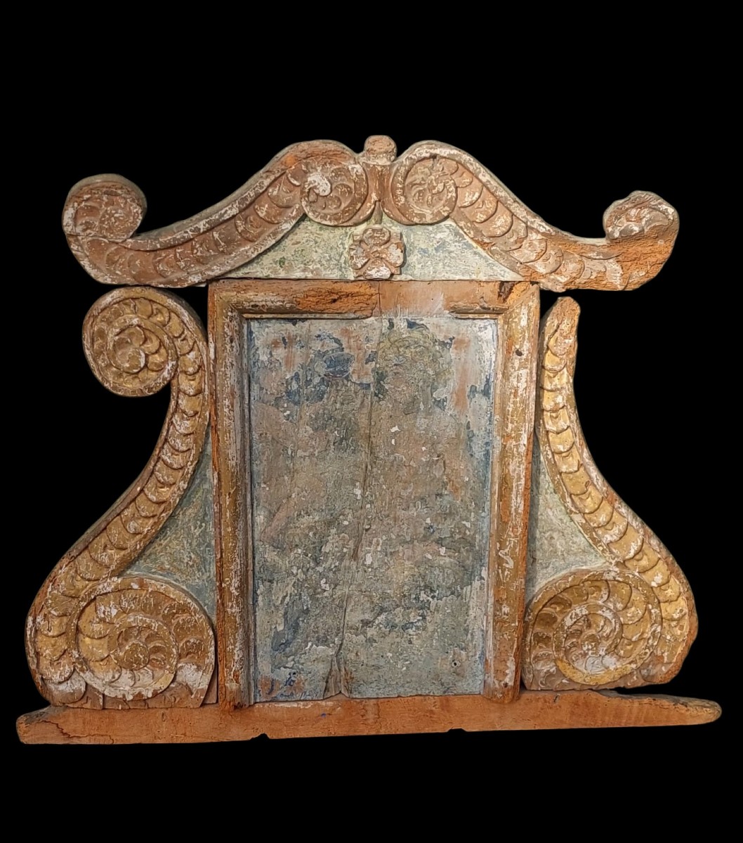 Proantic: Ancient Baroque Aedicula From The 17th Century