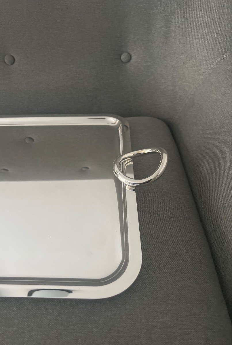 Proantic: Christofle Plateau Métal Argenté Modèle Vertigo