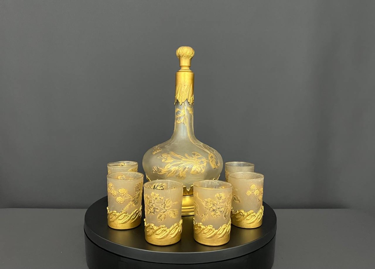 Proantic: Service à liqueur Art Nouveau, signé Victor Saglier – France