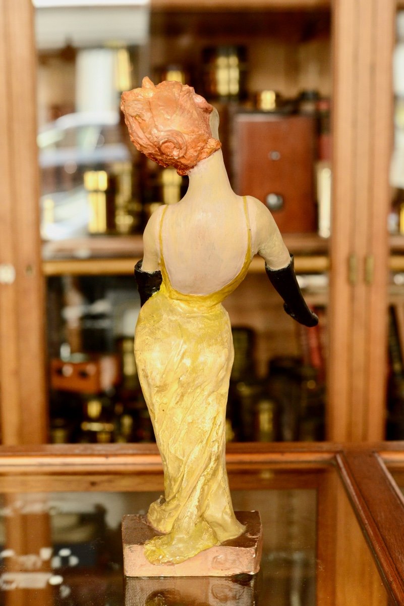 Proantic: Figurine Of Yvette Guilbert, 35 Cm High