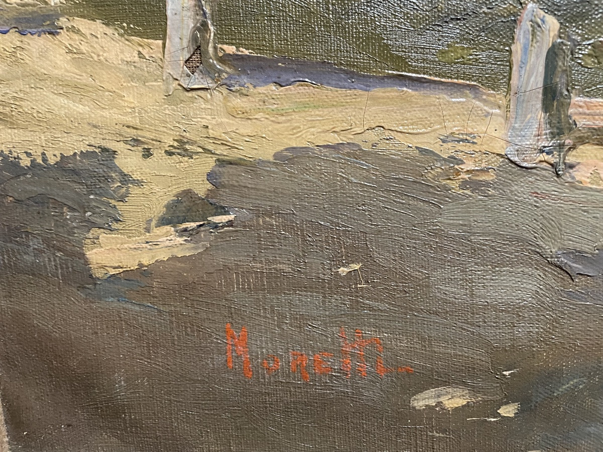 Proantic: Huile Sur Toile By Luigi Moretti, 20th Century