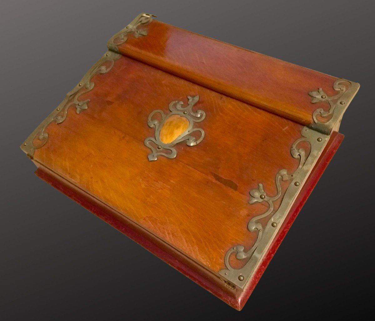 Proantic: Travel Secretary Writing Case In Walnut Wood Napoleon III St