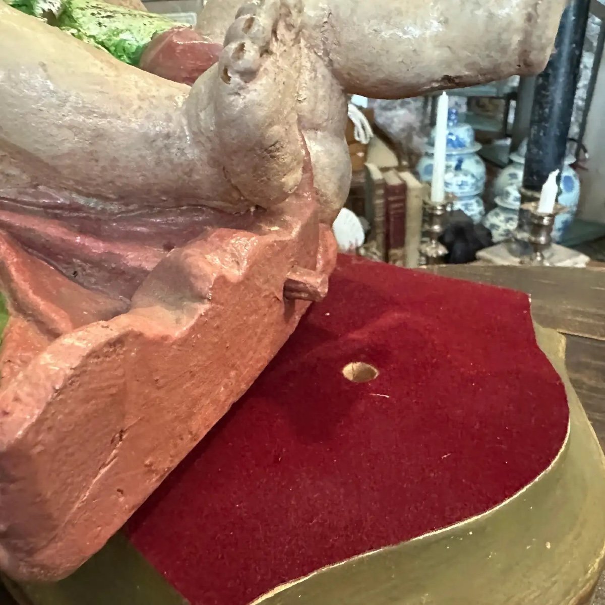 Proantic: Early 18th Century Hand-carved Polychrome Wood Baroque Itali