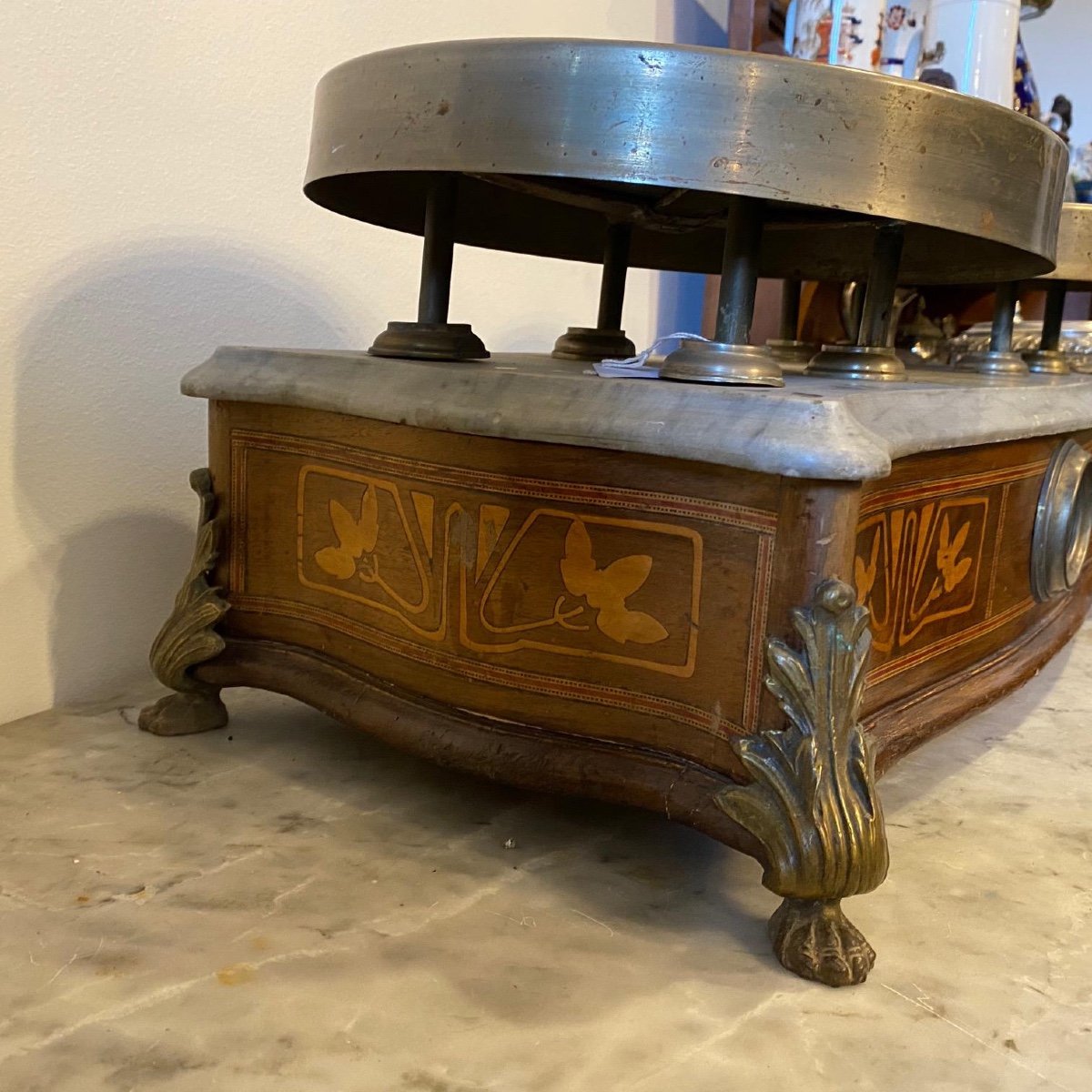 20th Century Liberty Scale With Floral And Bronze Inlays