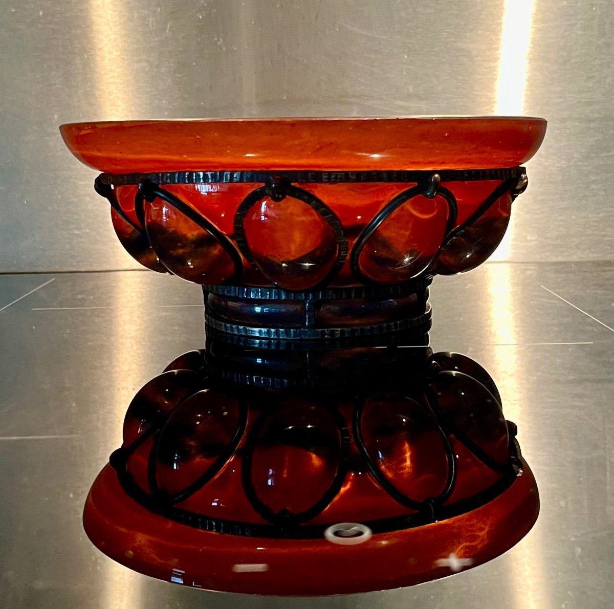 Proantic: Daum Et Majorelle: Art Deco Period Beautiful Marmoreal Glass