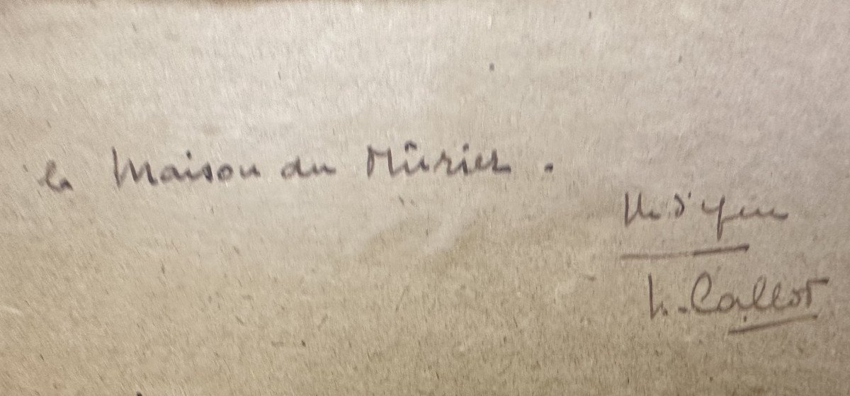 Proantic: Henri CALLOT (1875-1956) La Rochelle"La maison du murier, Il