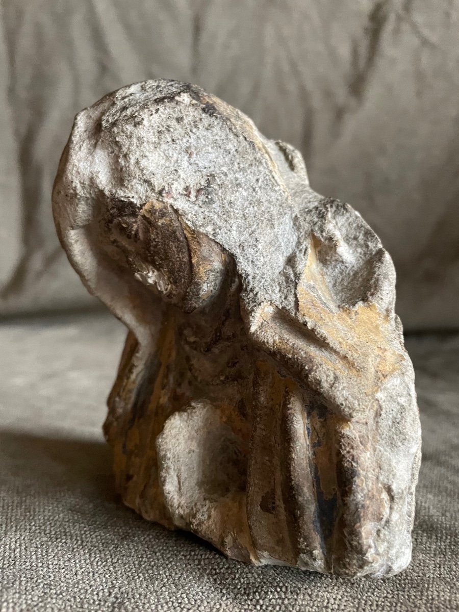 Proantic: Fragment Of A Small Stone Statue