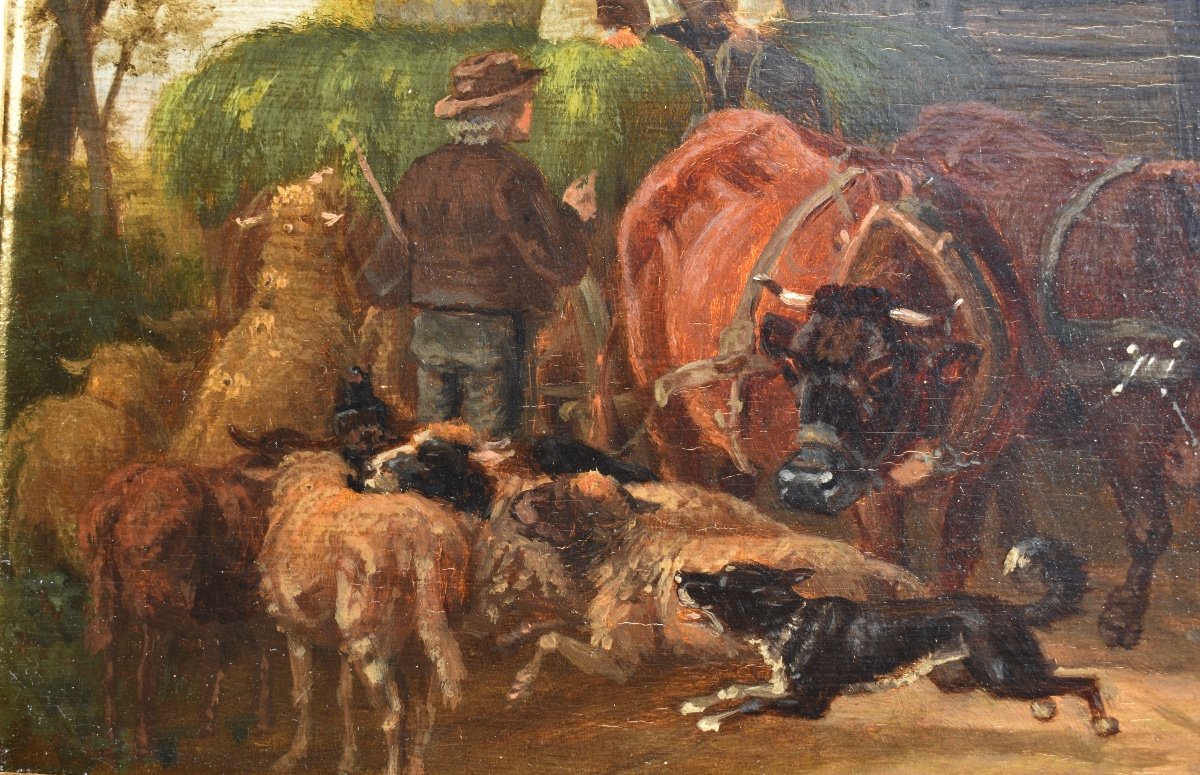 Proantic: French School Late 19th Century - G. Hugo - Pair Of Peasant