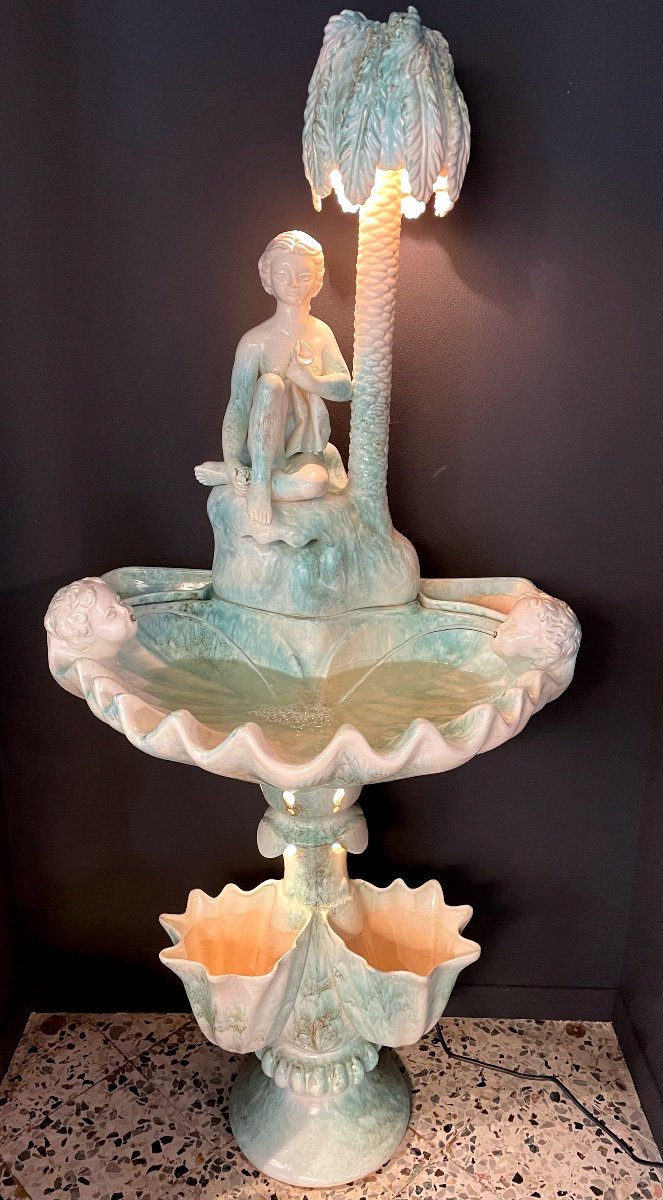 Proantic: Grande Fontaine Vallauris Céramique