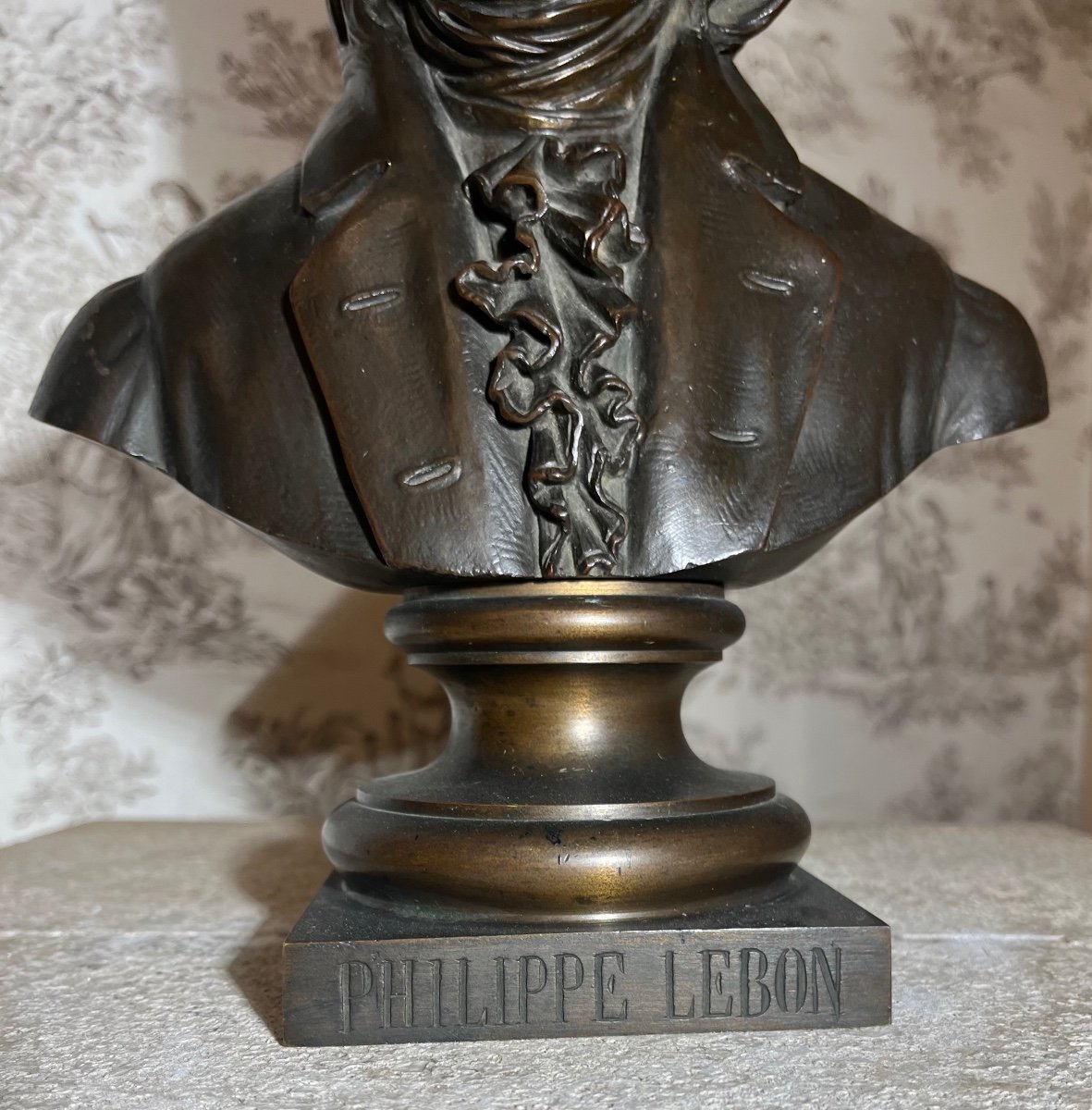 Proantic: Buste en bronze de Philippe Lebon XIXeme