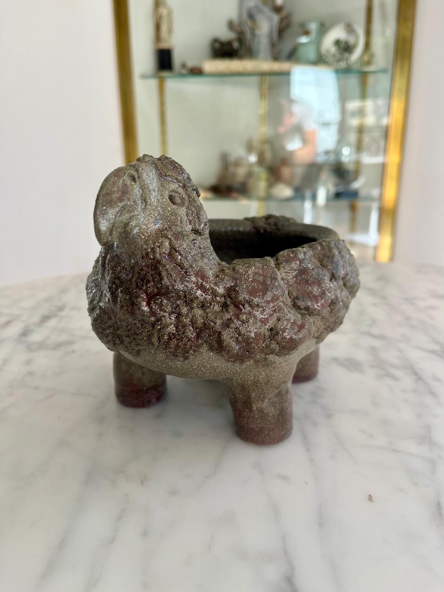 Proantic: Marcel Giraud (vallauris). Incised Glazed Ceramic Depicting