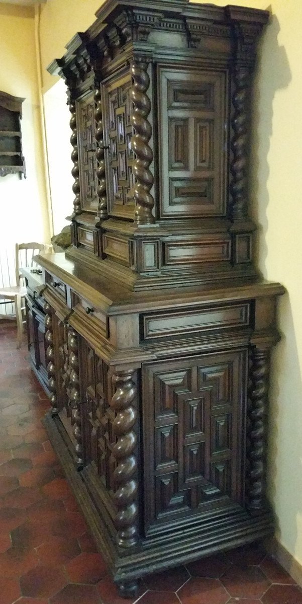 Buffet Or Cabinet Louis XIII In Walnut.
