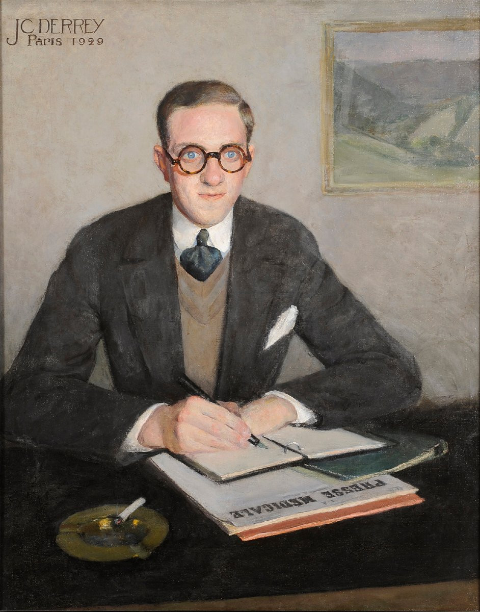 Proantic: Jacques Charles Derrey (1907-1975) Portrait Of Dr. R. Lenoir