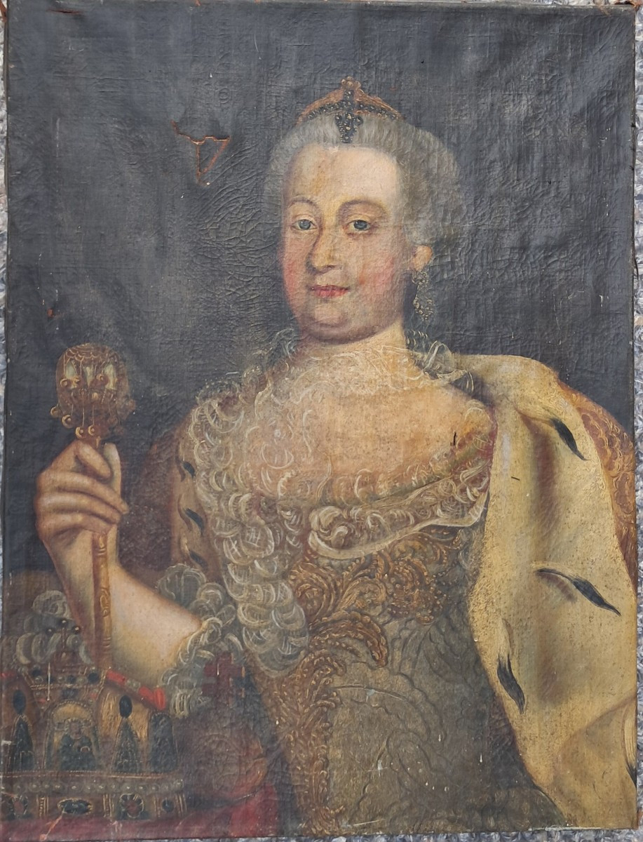 Proantic: Portrait Of Empress Queen Catherine II Of Russia, Russian Ro