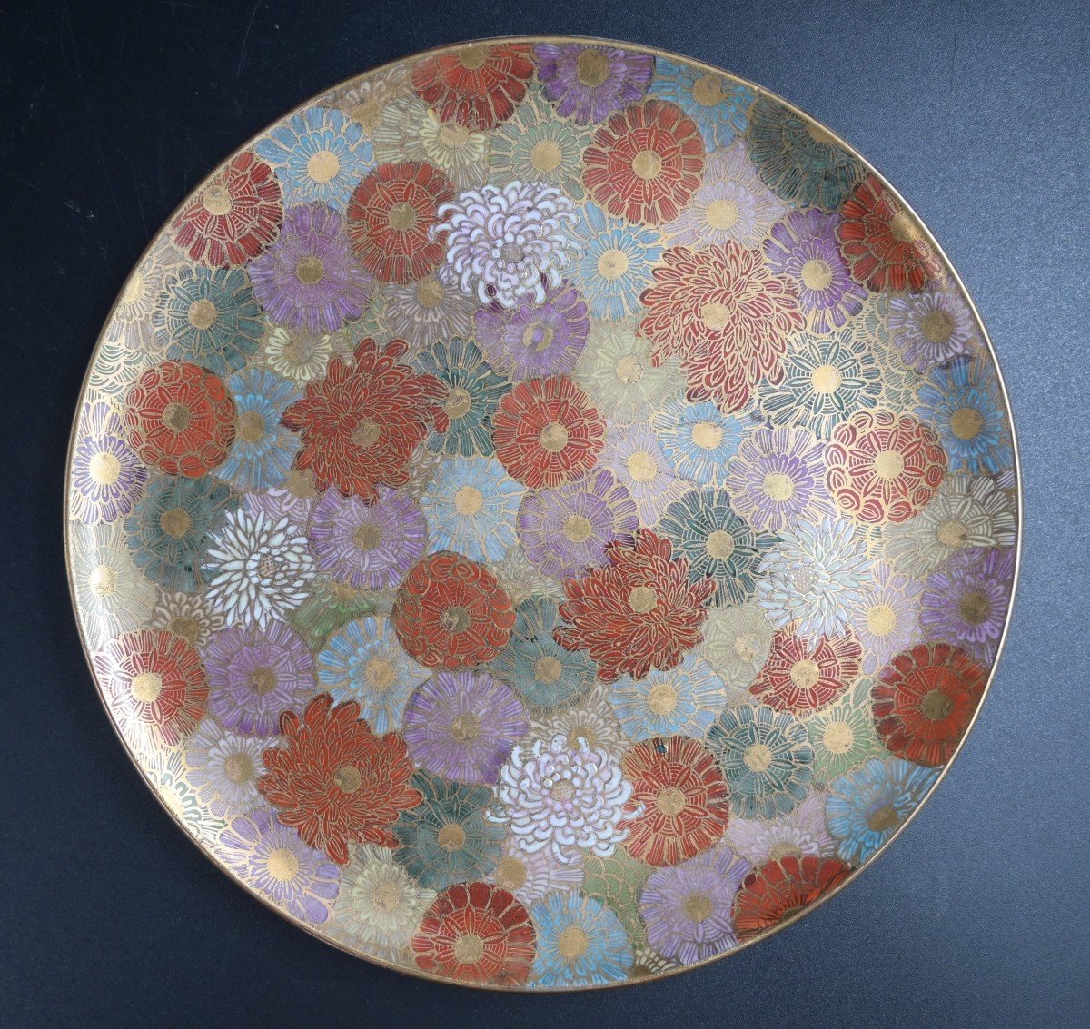 Proantic: Rare High Quality Hand Painted Japanese Satsuma Plate Proantic: Rare High Quality Hand Painted Japanese Satsuma Plate