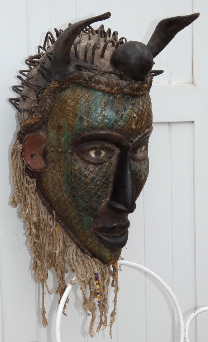 Proantic: Large Congolese Justice Mask, 20th Century...african Art...b