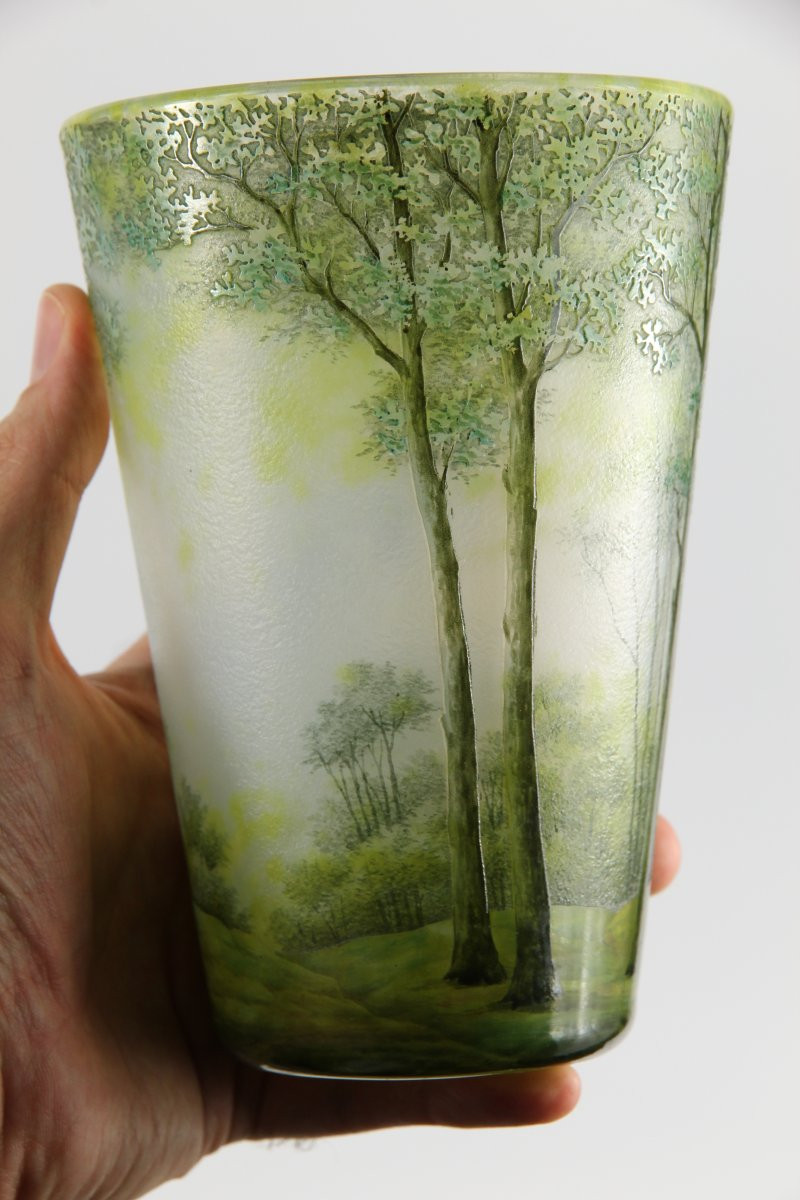 Proantic: Daum Nancy Vase (forest Scene)